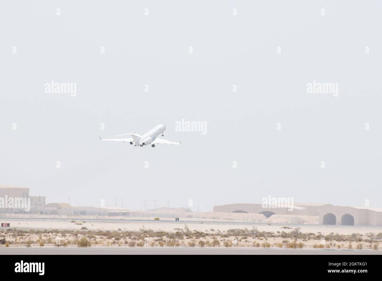 A U.S. Air Force E-11A Battlefield Airborne Communications Node ...