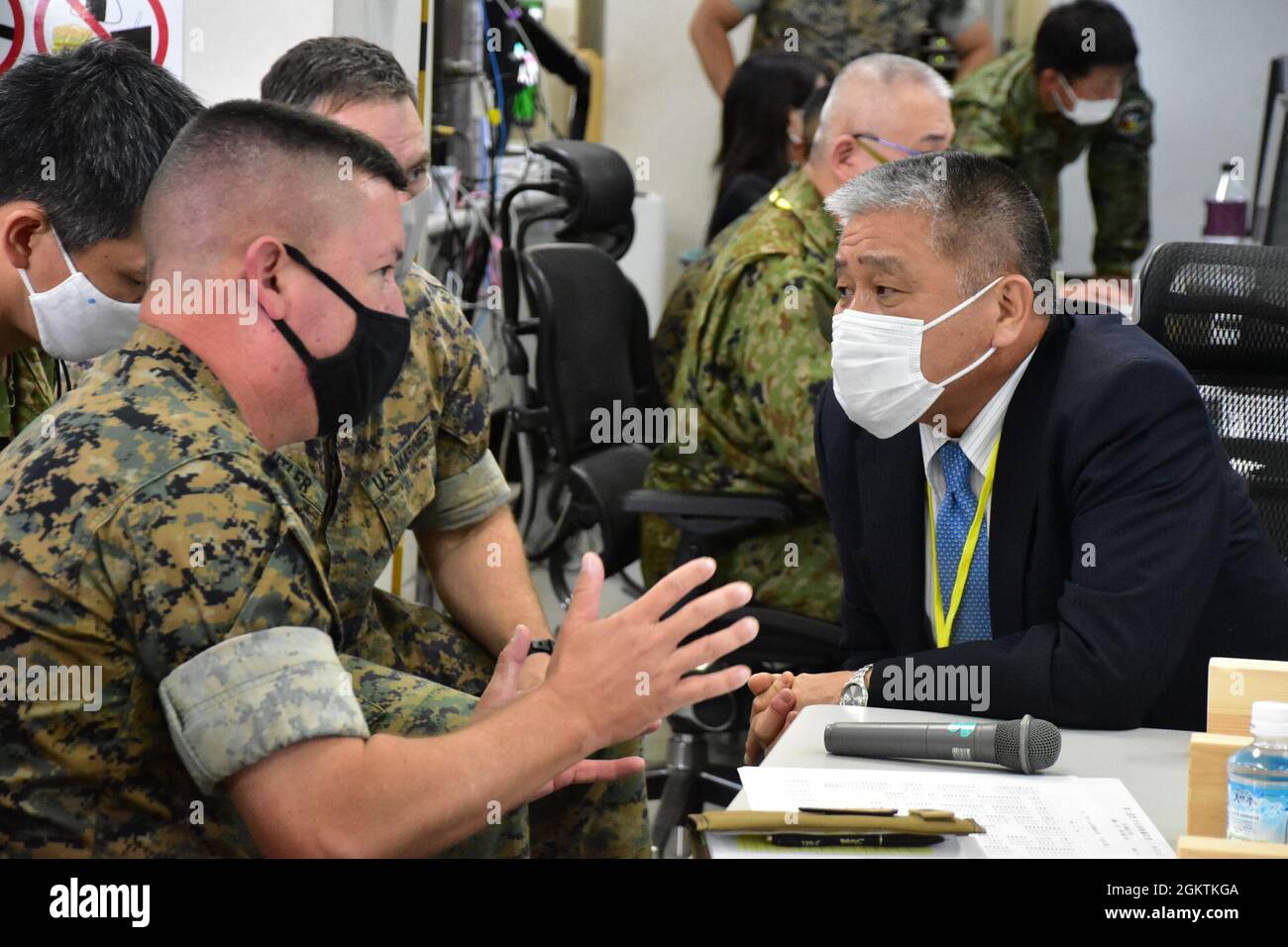 Maj. Gen. James Bierman, left, 3d Marine Division commanding general ...