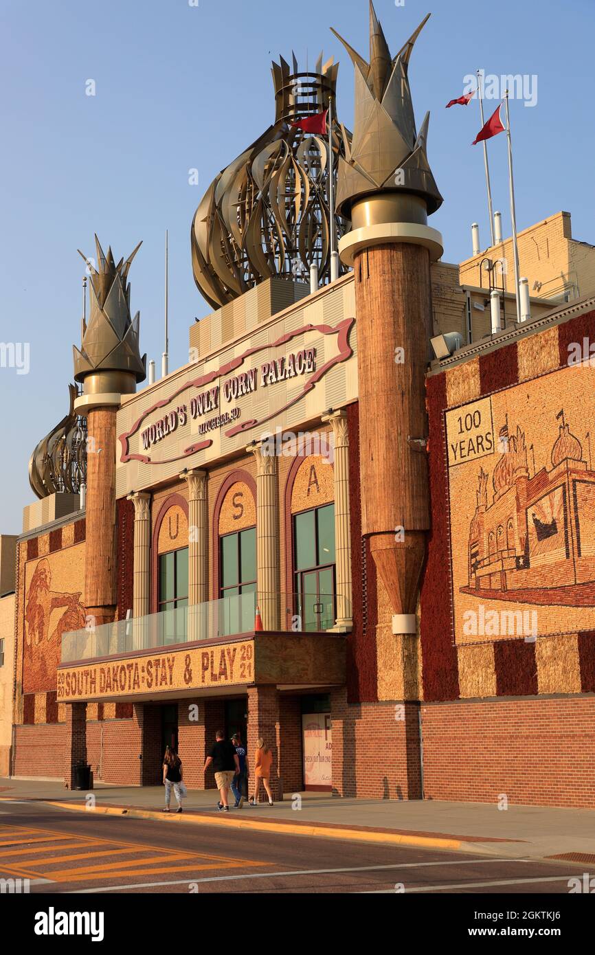 Exterior view of Mitchell Corn Palace, The World's Only Corn Palace ...