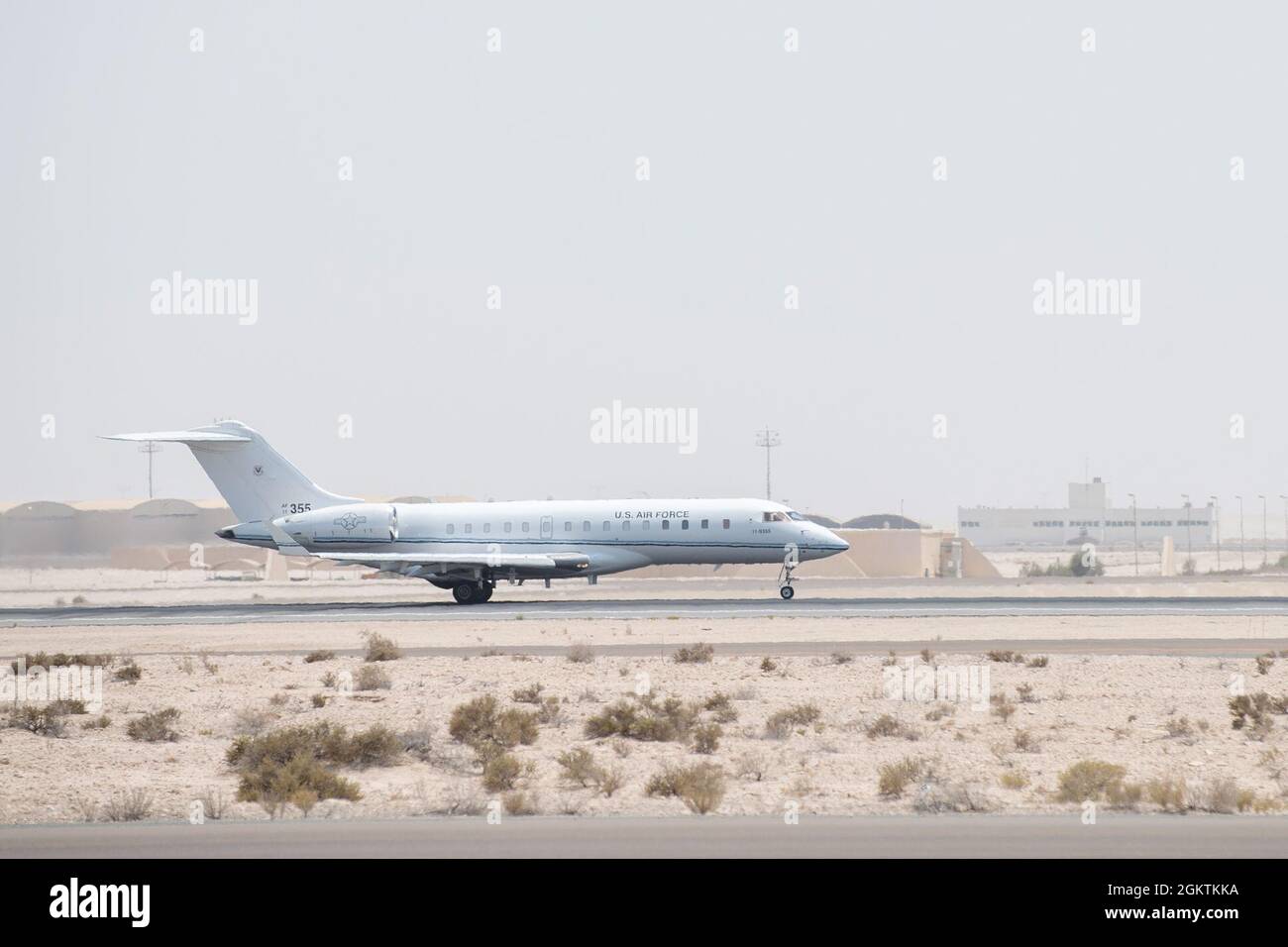 A U.S. Air Force E-11A Battlefield Airborne Communications Node ...