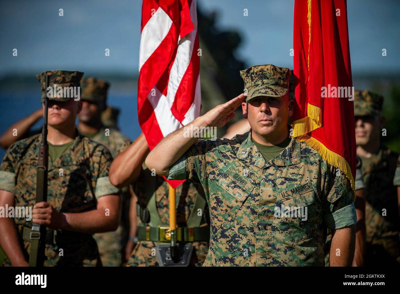 U.S. Marine Corps Lt. Col. Jonathan C. Glover, the outgoing commanding ...