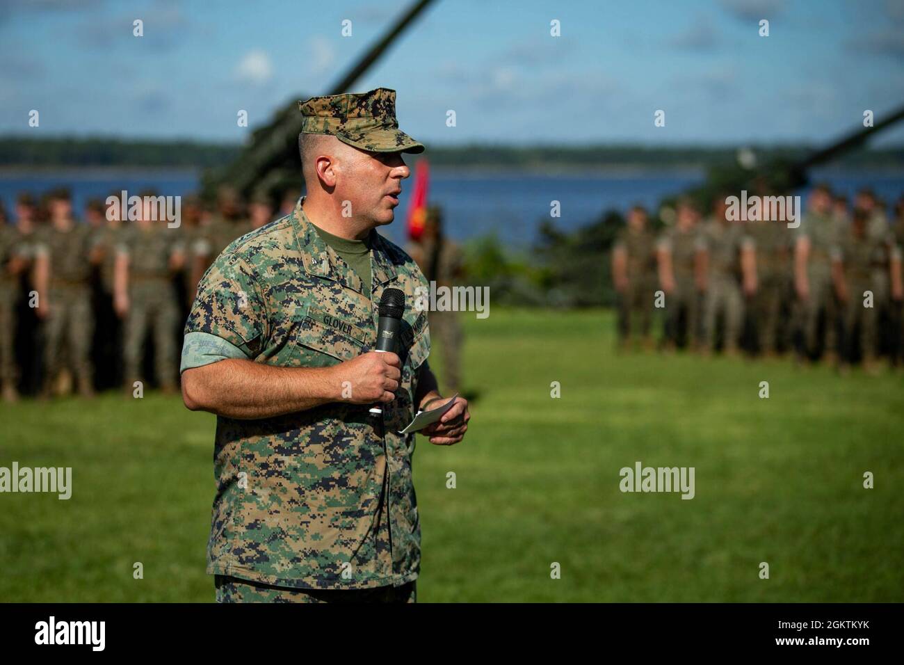 U.S. Marine Corps Lt. Col. Jonathan C. Glover, the outgoing commanding ...
