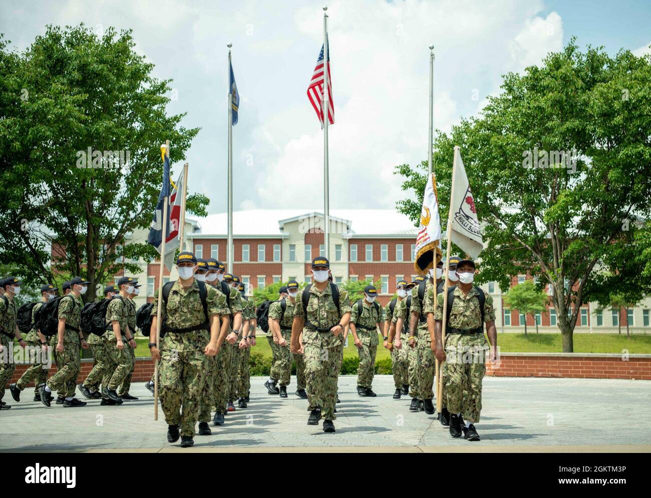 A recruit division marches in formation at Recruit Training Command ...