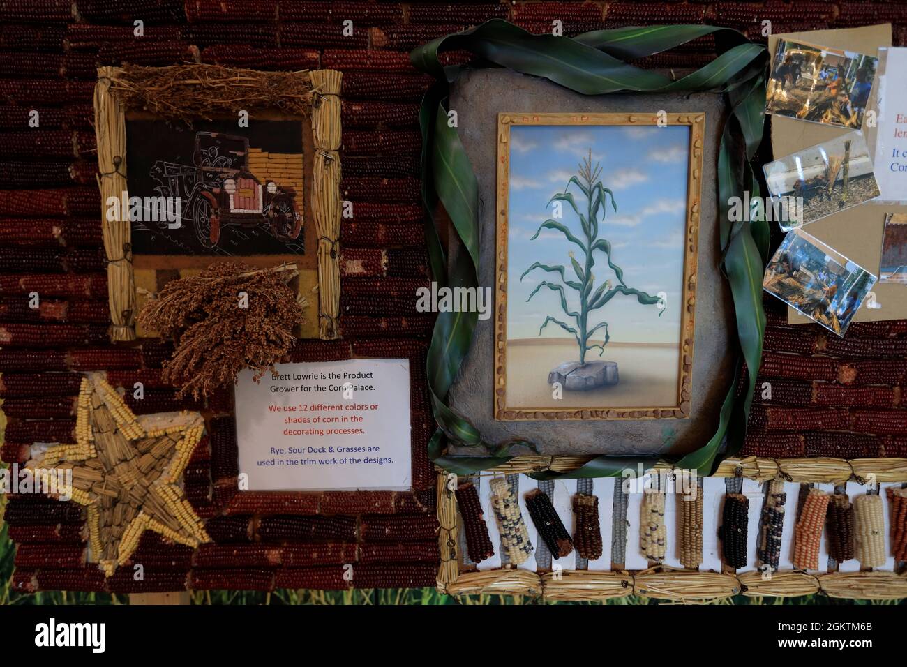 Corn kernels made art works display in Mitchell Corn Palace aka the ...