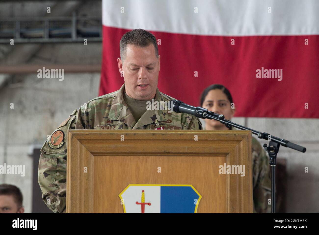 U.S. Air Force Lt. Col. Shawn Schulz, outgoing 52nd Comptroller ...