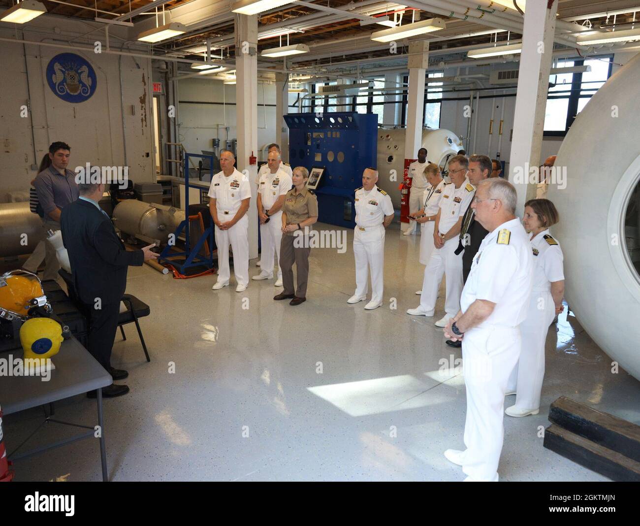 U.S. Navy Surgeon General Rear Adm. Bruce Gillingham (right), Naval ...