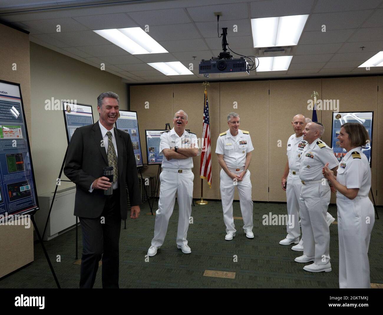 U.S. Navy Surgeon General Rear Adm. Bruce Gillingham (2nd from left ...