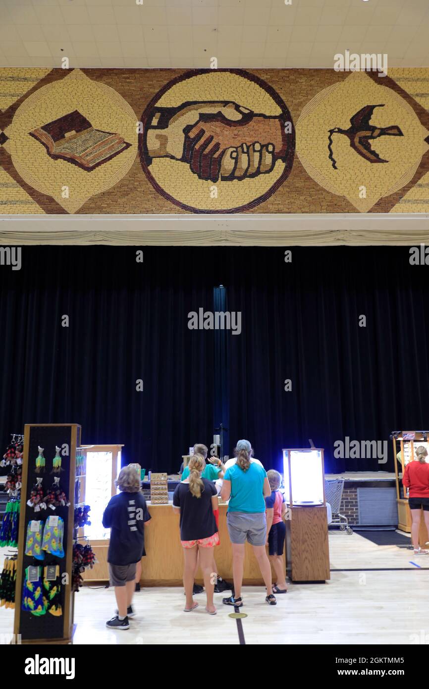 Souvenir counters inside Mitchell Corn Palace aka the World's Only Corn ...