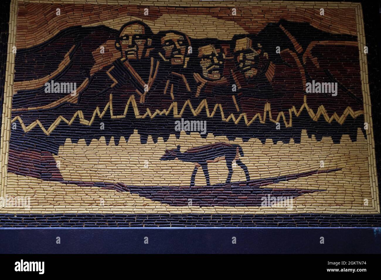 The details of mural and designs made by corns decorating the interior ...