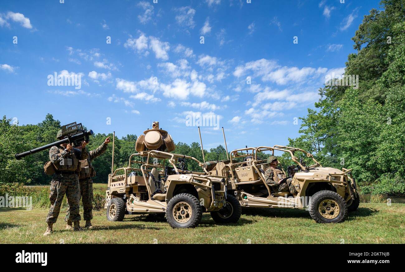 U.S. Marines with the Ground Based Air Defense Program, conduct a ...