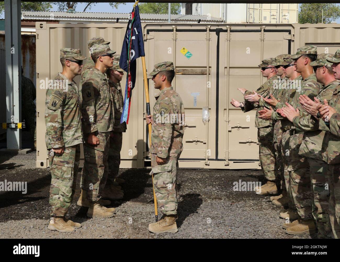 U.S. Coast Guard Cmdr. Benjamin Lehrfeld, commander of Task Group 68.6 ...
