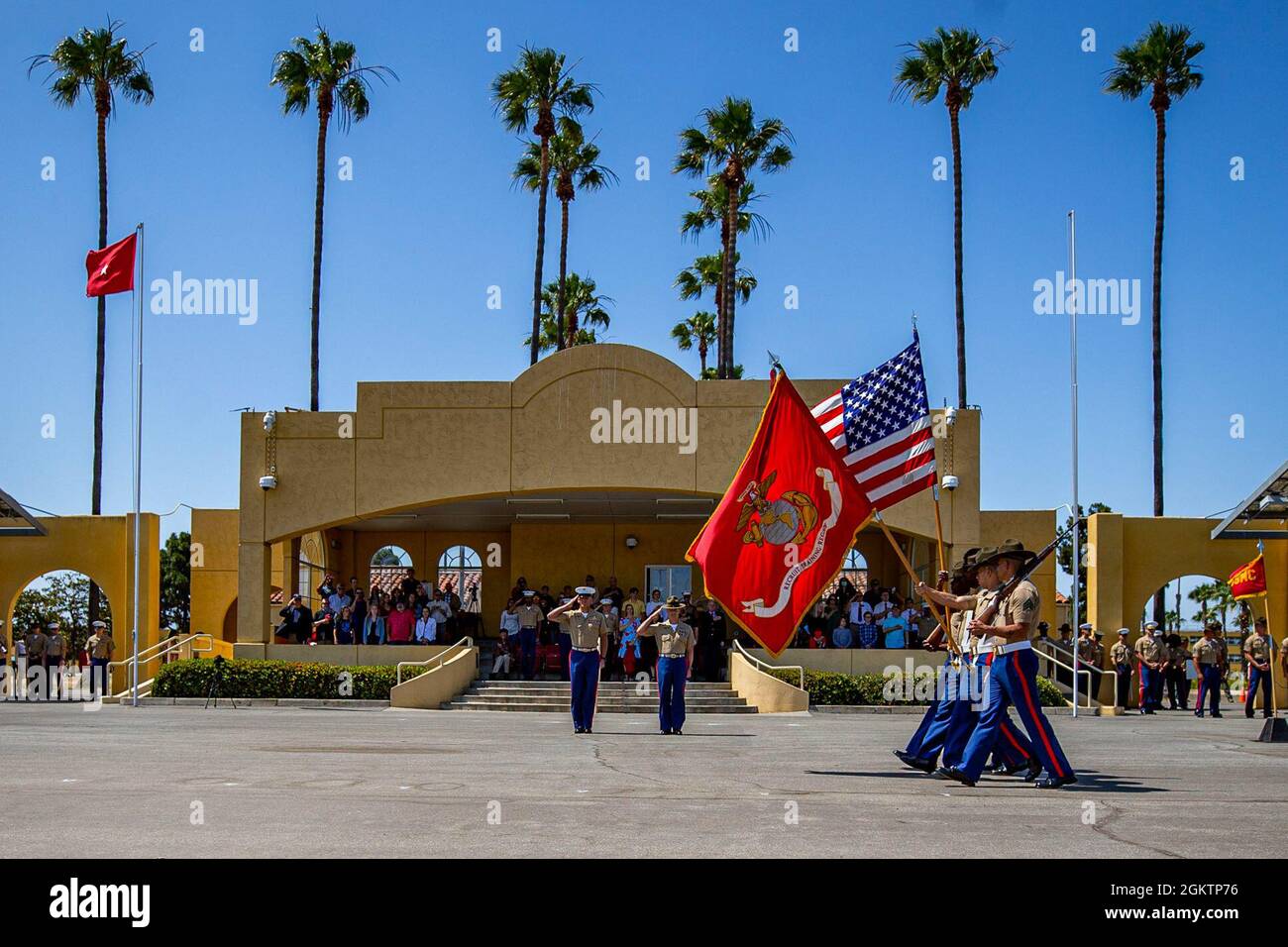 Marine Corps Recruit Depot San Diego’s (MCRD) Color Guard participate ...