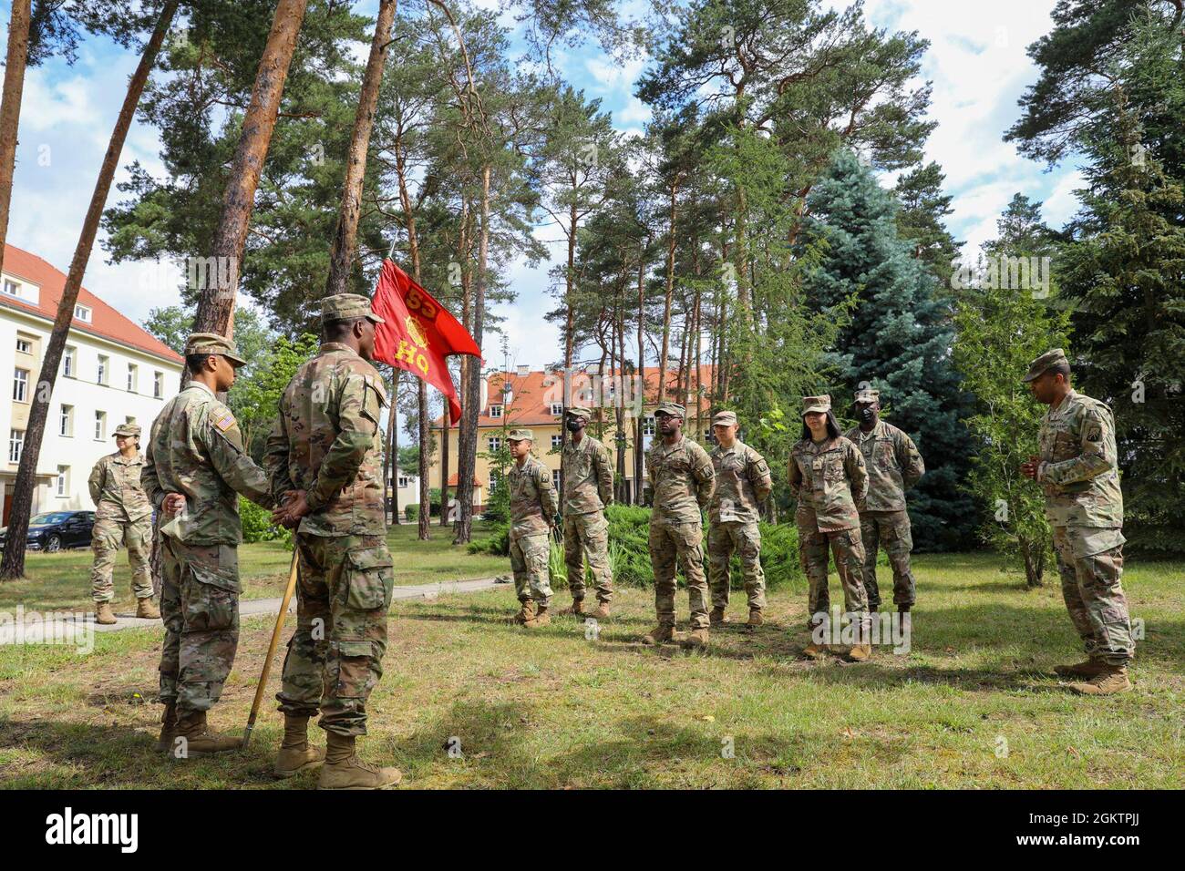 Soldiers from the 53rd Movement Control Battalion, 7th Transportation ...