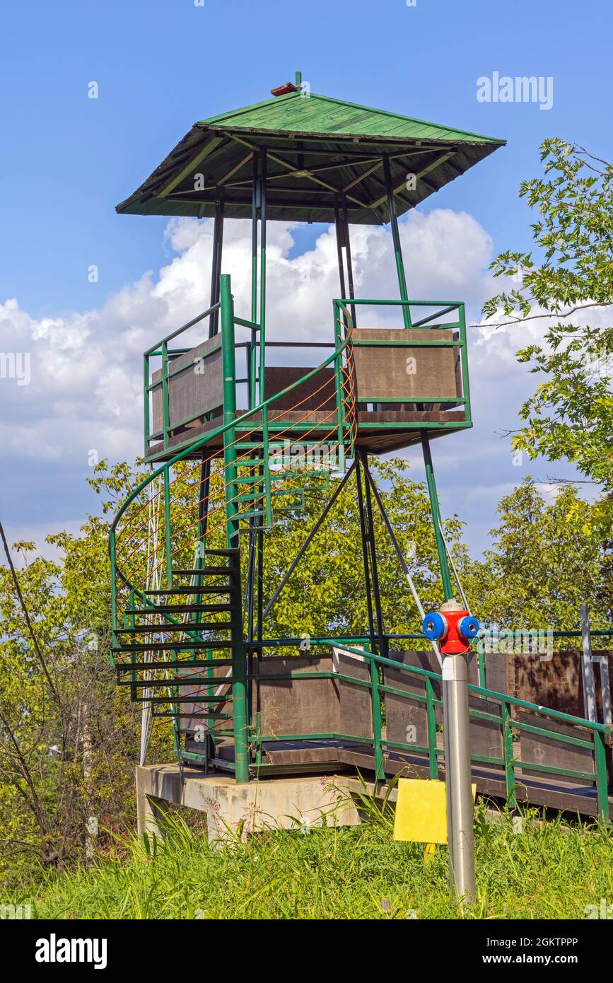 Viewing Platform Structure Observation Deck With Spiral Stairs Stock ...