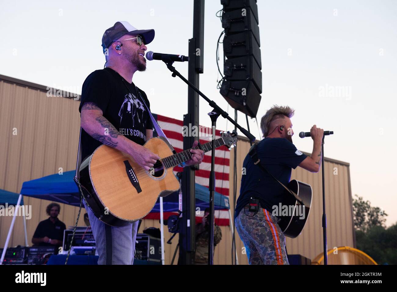 Chris Lucas (left), and Preston Brust (right), vocalists with the band ...