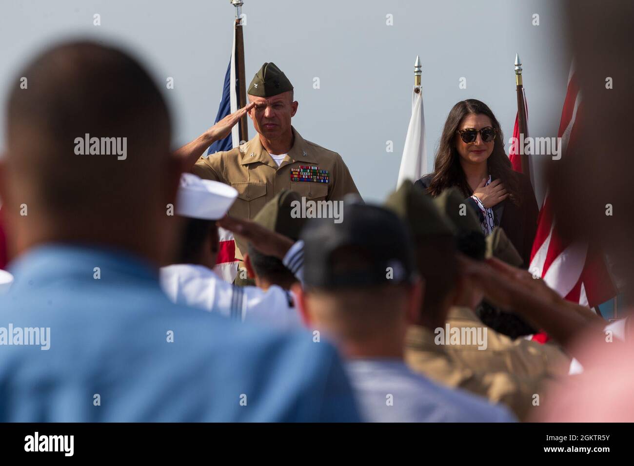 U.S. Marine Col. Daniel Whitley, the commanding officer of Headquarters ...