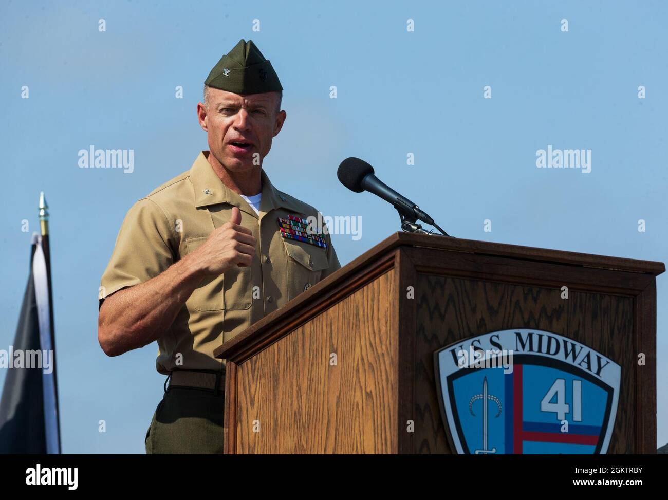 U.S. Marine Col. Daniel Whitley, the commanding officer of Headquarters ...
