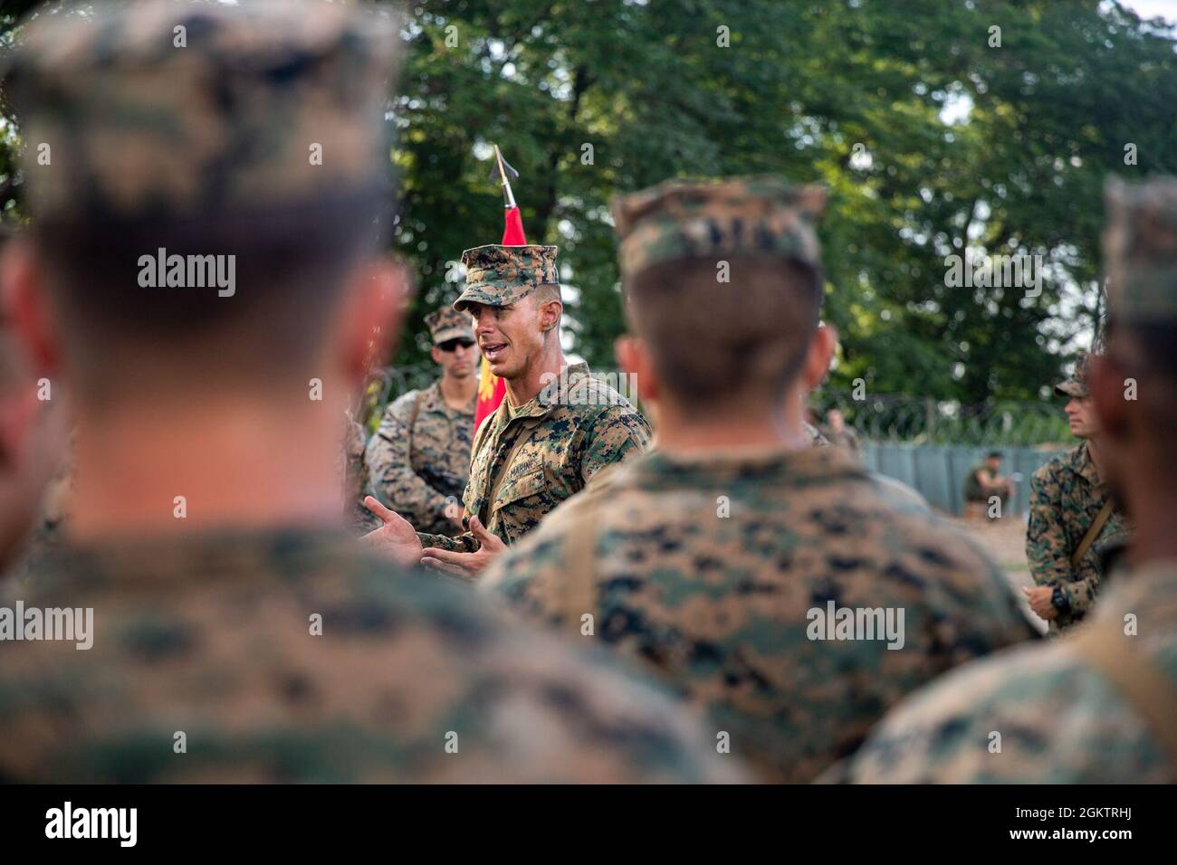 U.S. Marine Corps Capt. Travis Bird, the commanding officer of Alpha ...