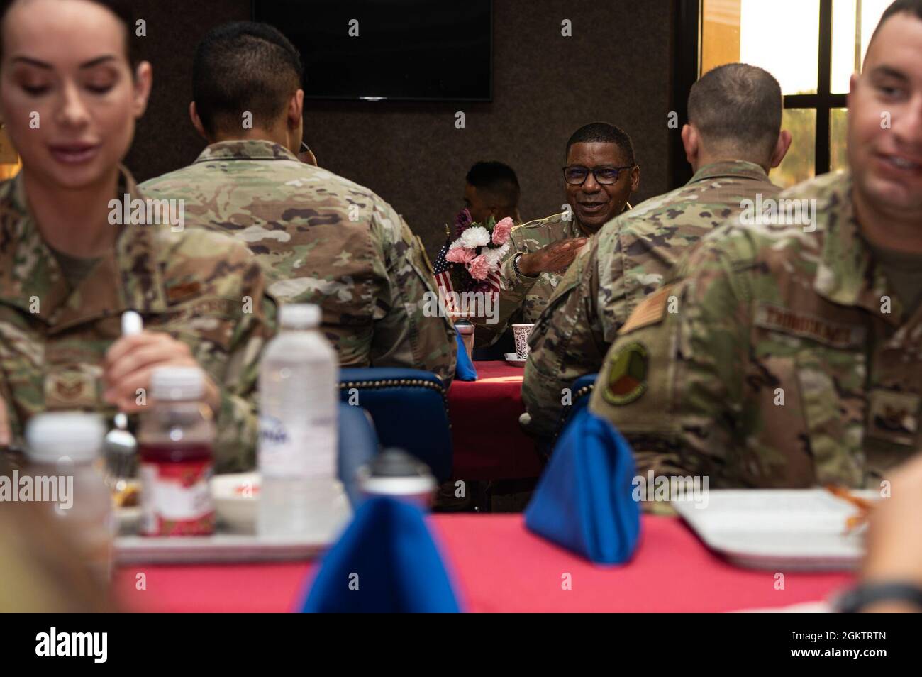 U.S. Air Force Maj. Gen Randall Reed, Third Air Force commander, speaks ...