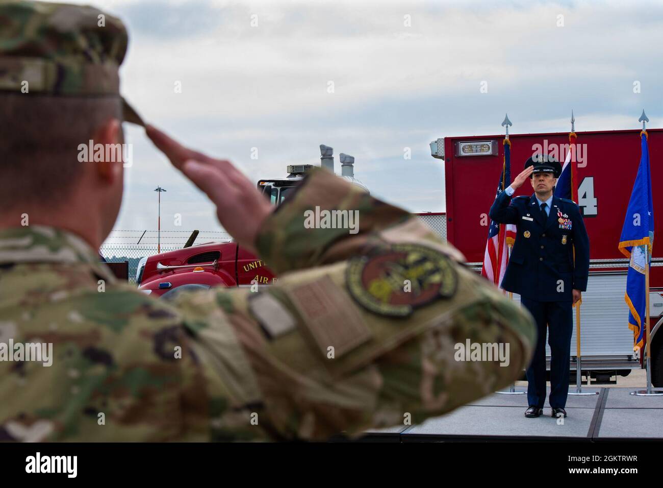U.S. Air Force Lt. Col Daniel Craig, outgoing 48th Civil Engineering ...