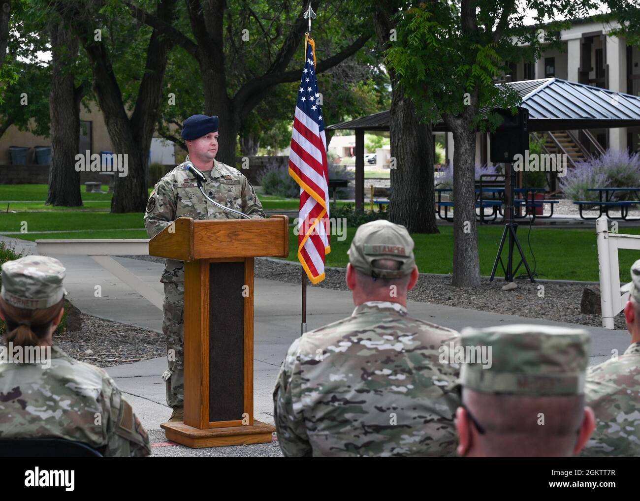 U.S. Air Force Lt. Col. Adam Morgan, 377th Security Forces Squadron ...