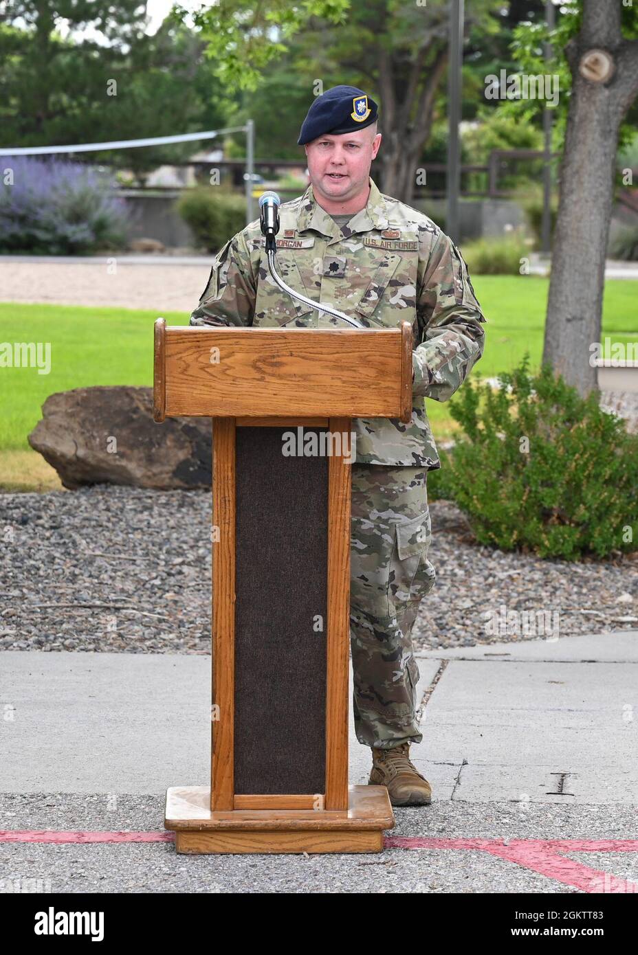 U.S. Air Force Lt. Col. Adam Morgan, 377th Security Forces Squadron ...