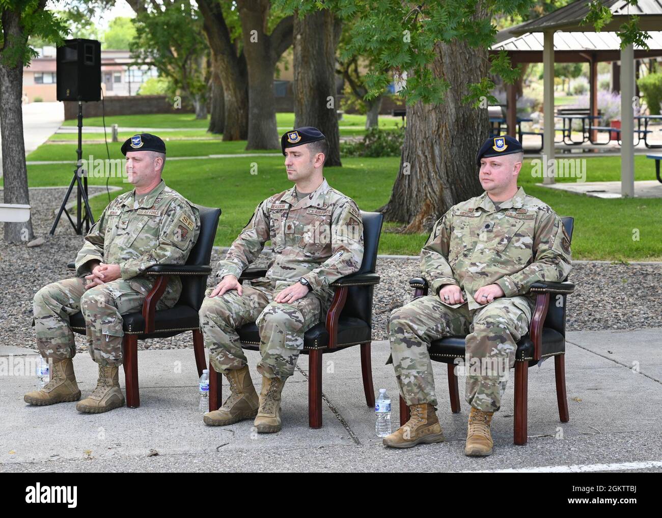 U.S. Air Force Col. Christopher Neiman (left), 377th Security Forces ...