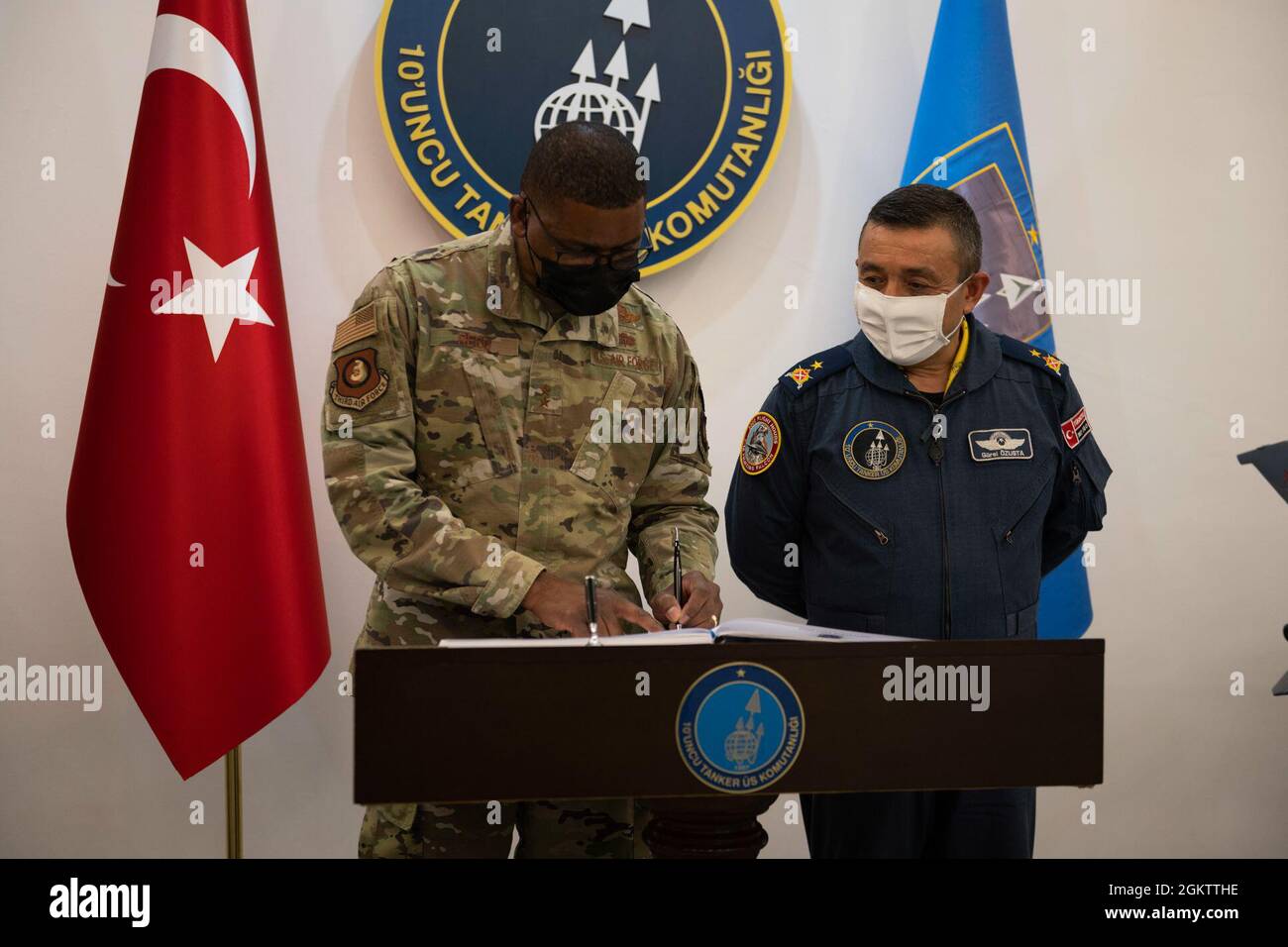U.S. Air Force Maj. Gen. Randall Reed (left), Third Air Force commander ...