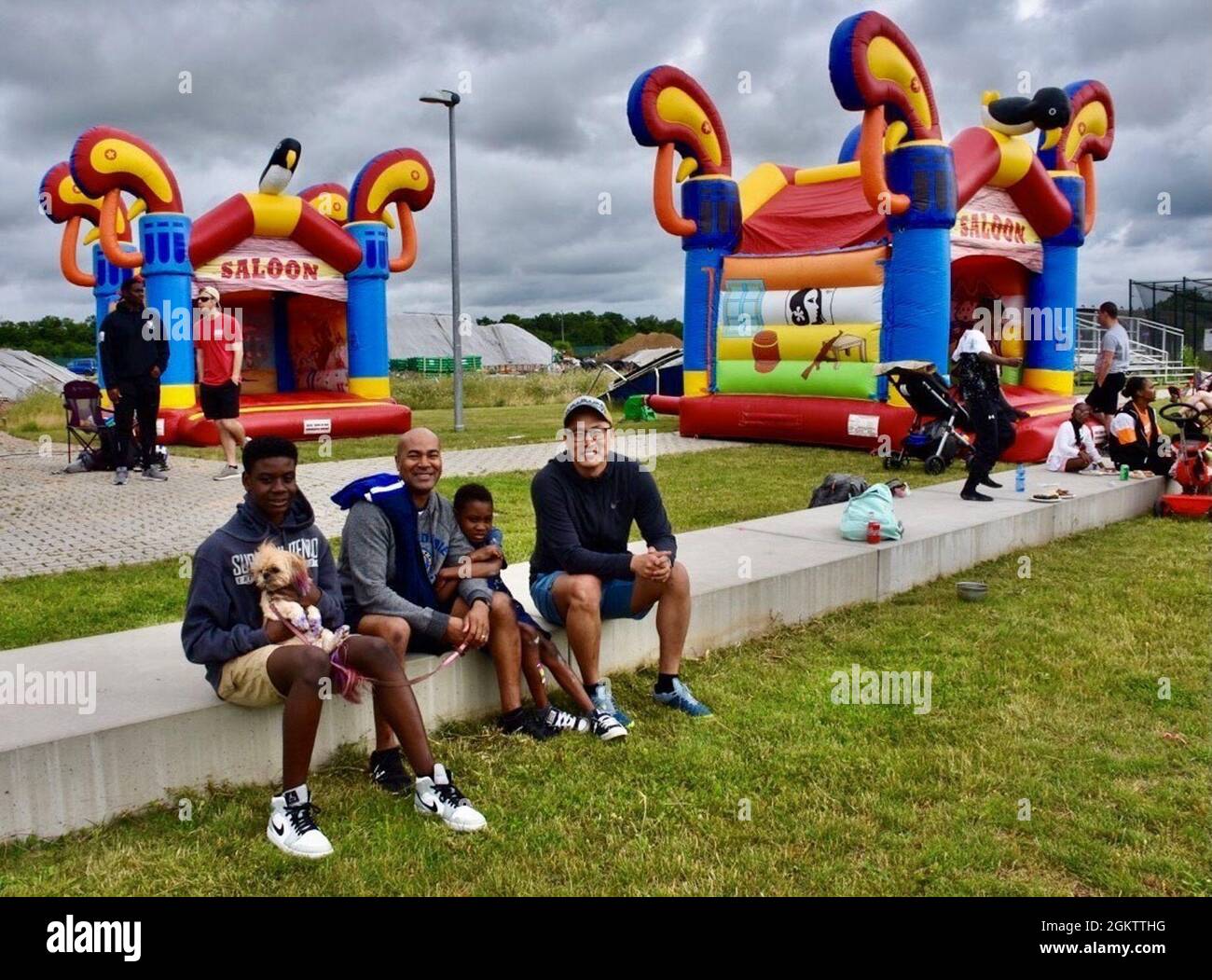 The bouncy area was popular with the families during organization day ...