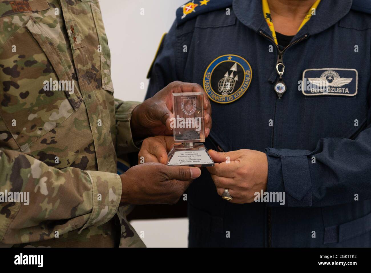 U.S. Air Force Maj. Gen. Randall Reed (left), Third Air Force commander ...