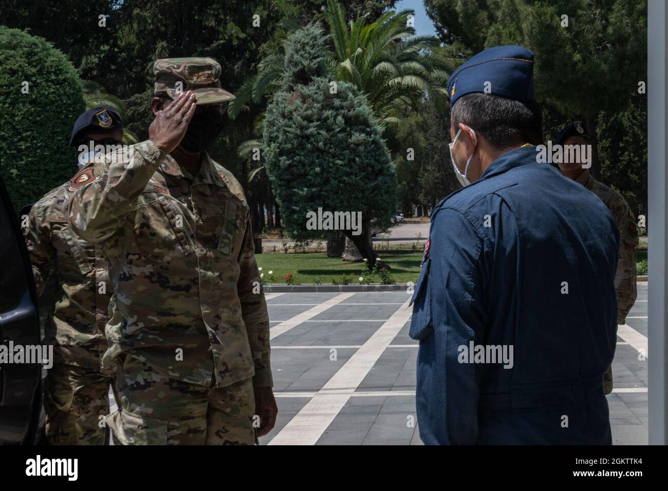 U.S. Air Force Maj. Gen. Randall Reed (left), Third Air Force commander ...