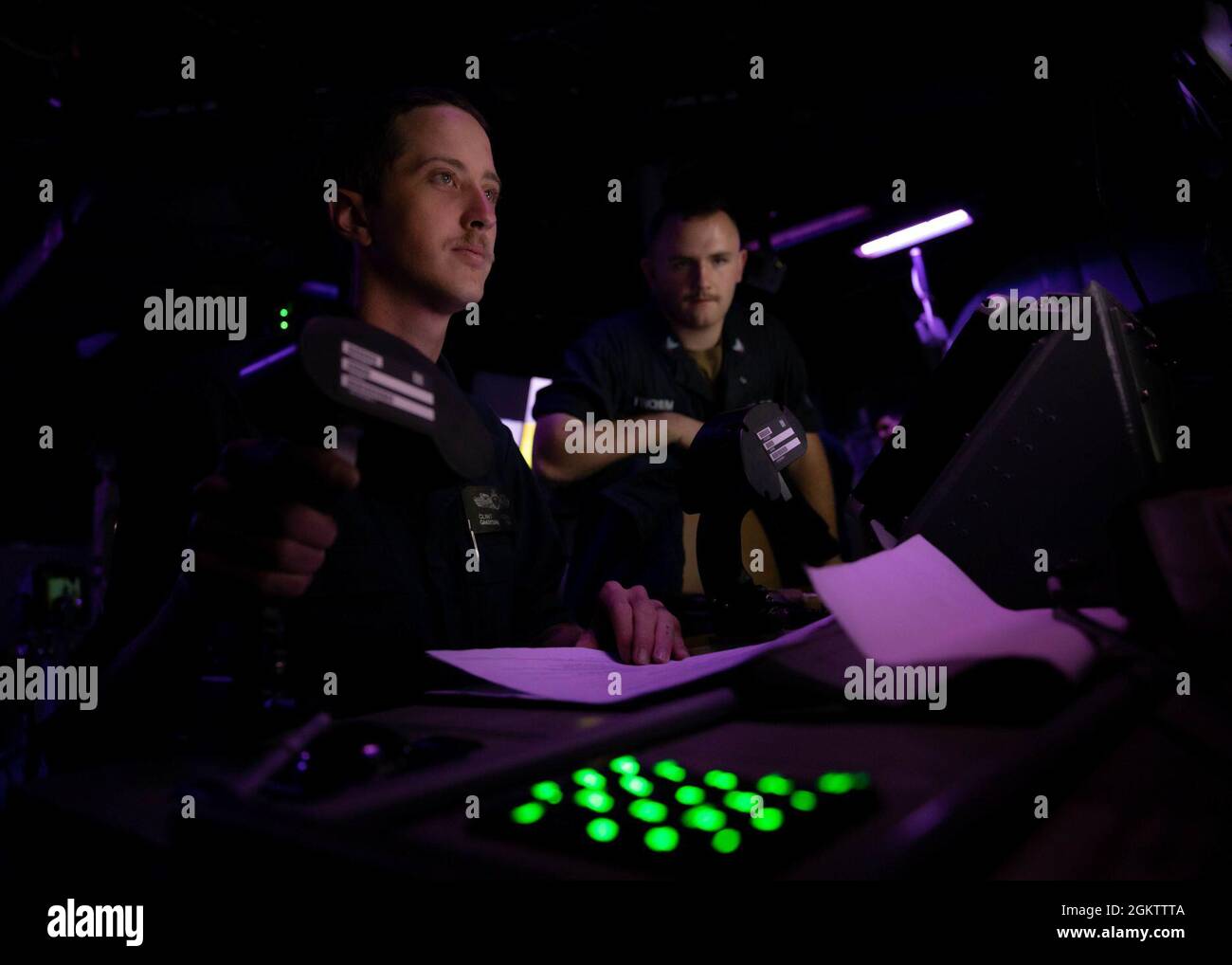 Gun control operator console hi-res stock photography and images - Alamy