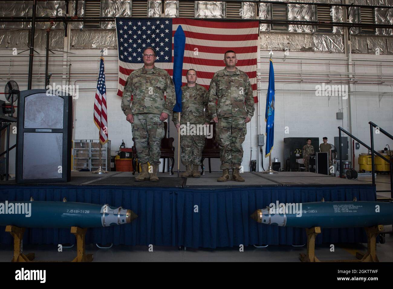 U.S. Air Force Col. Marc Walker, 355th Maintenance Group commander, and ...