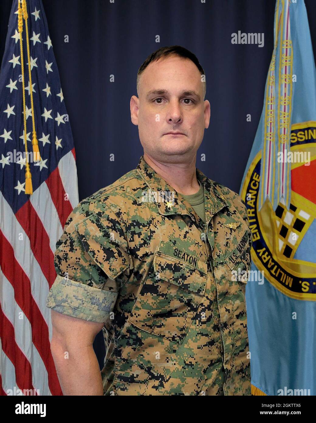 Marine Corps Maj. Leslie Seaton, Dallas MEPS executive officer Stock ...