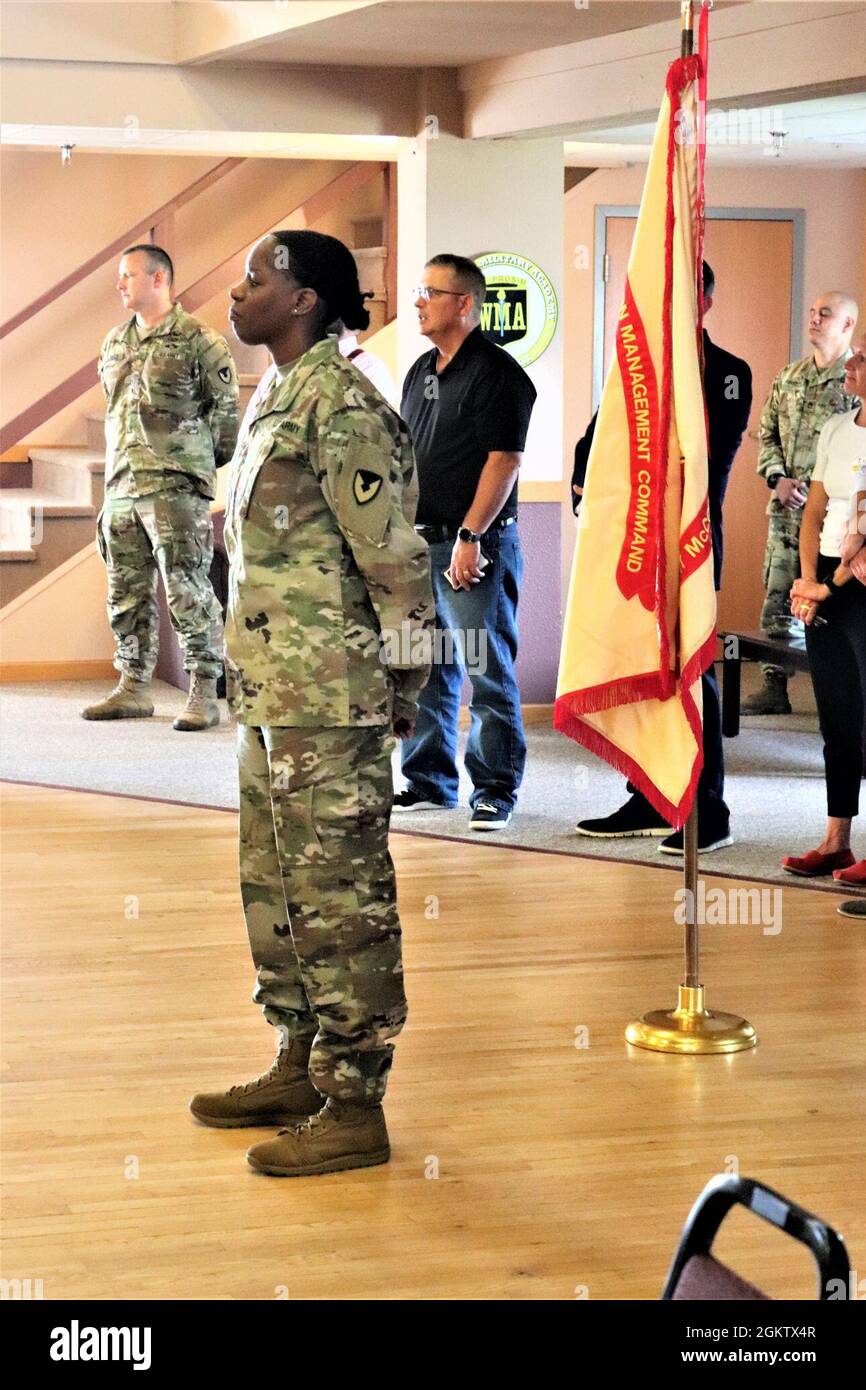 Garrison leaders and installation community members are in attendance as Command Sgt. Maj ...