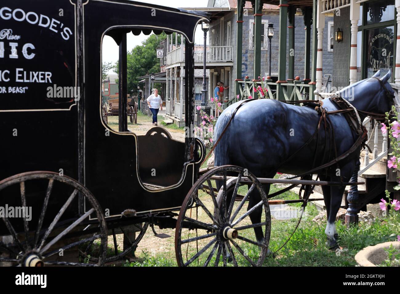 A old horse carriage in 1880 Town.Midland.South Dakota.USA Stock Photo ...