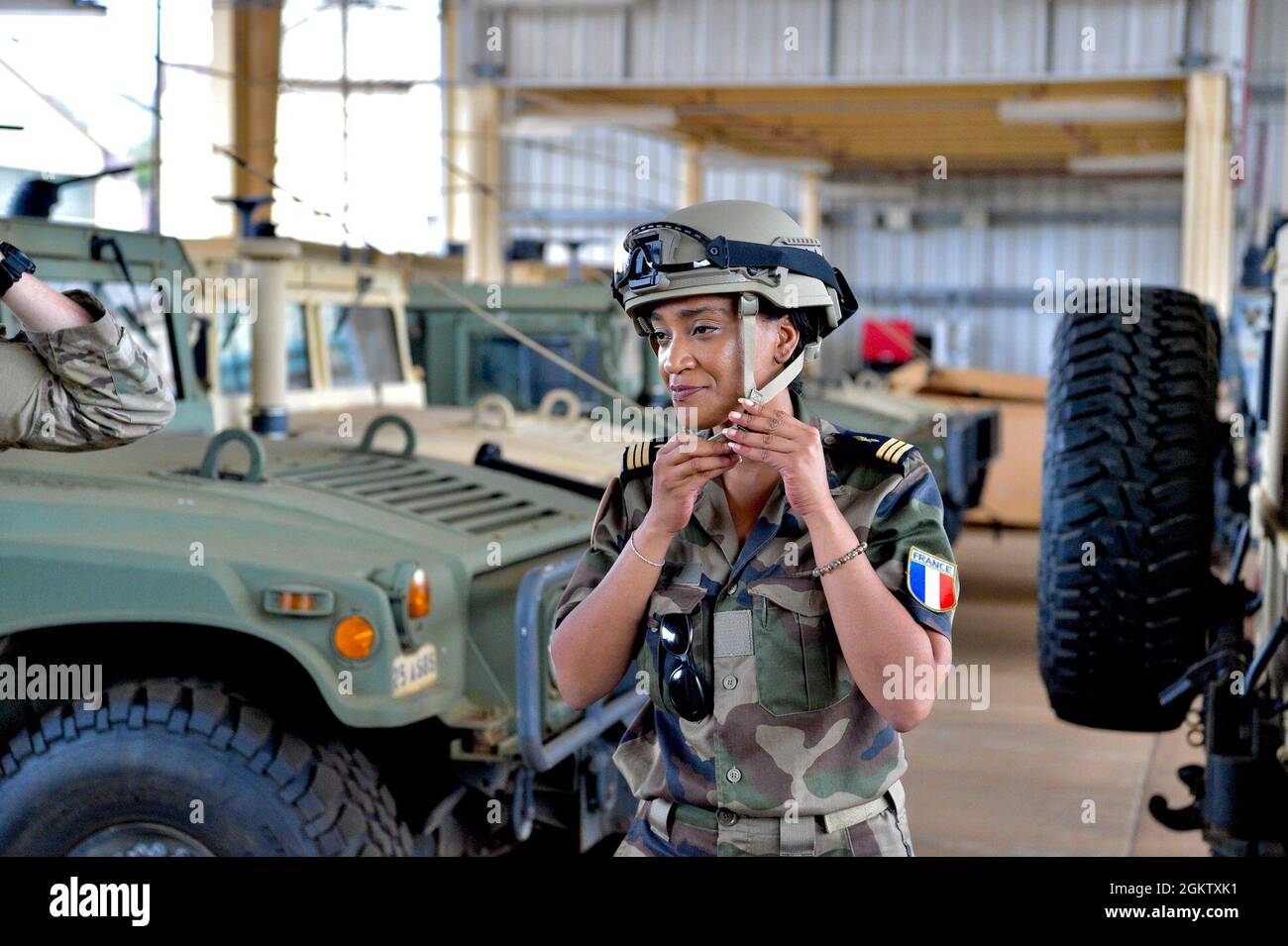 French Air Force Gen. Louis Pena, talks with the members from the 25th ...