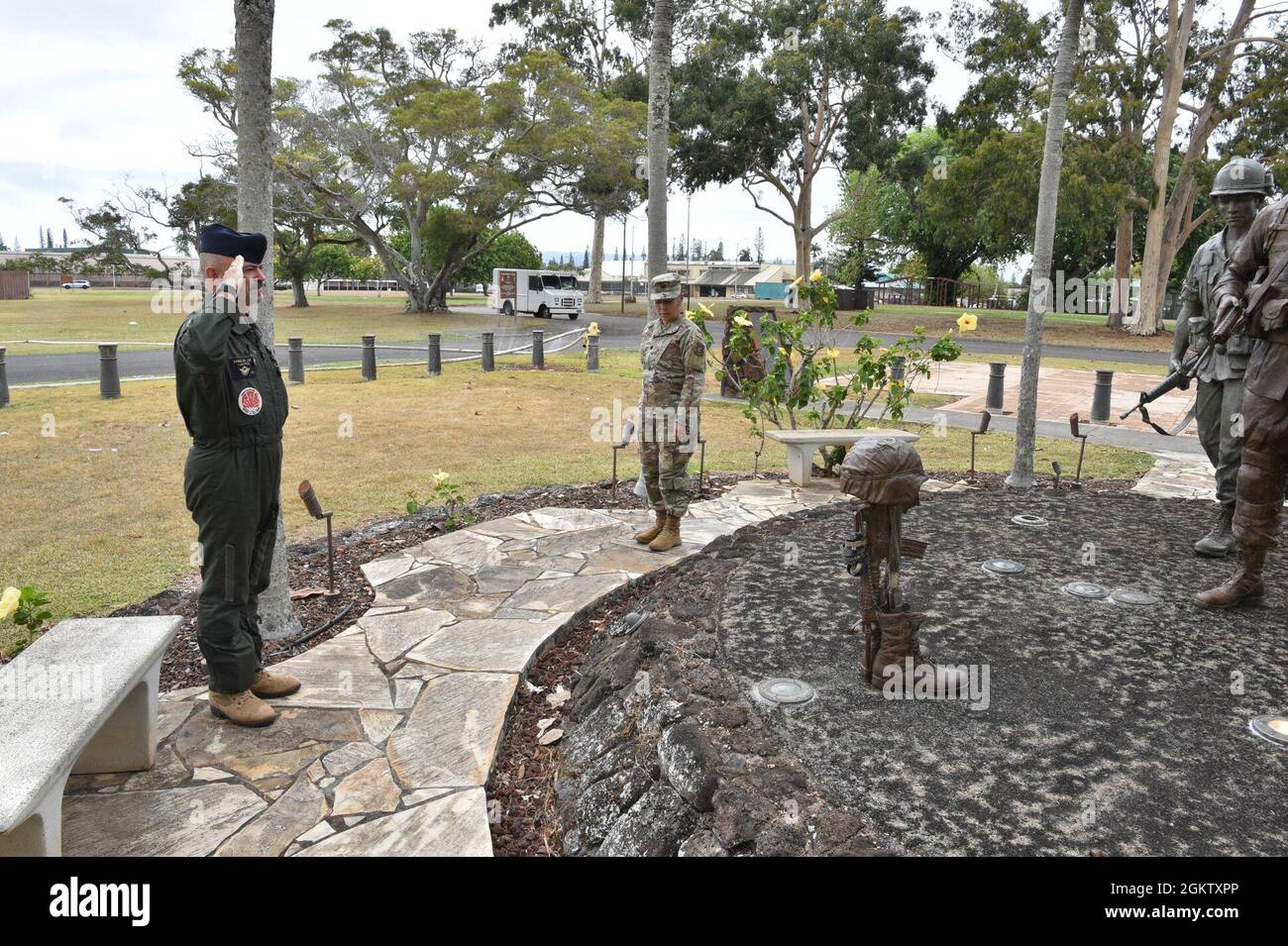 French Air Force Gen. Louis Pena, talks with the members from the 25th ...