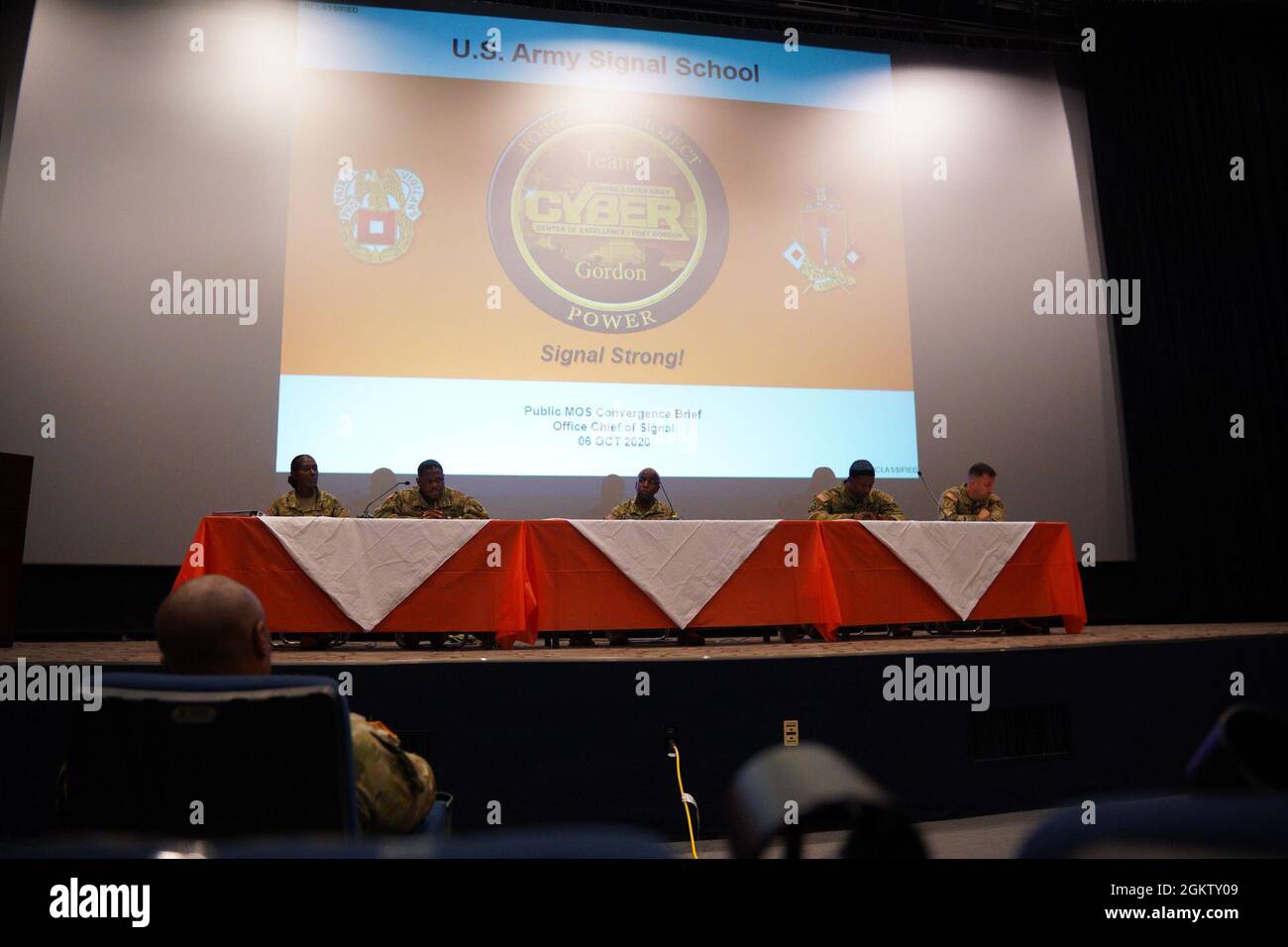 1st Signal Brigade Sergeant Majors take group photo during Signal Panel ...