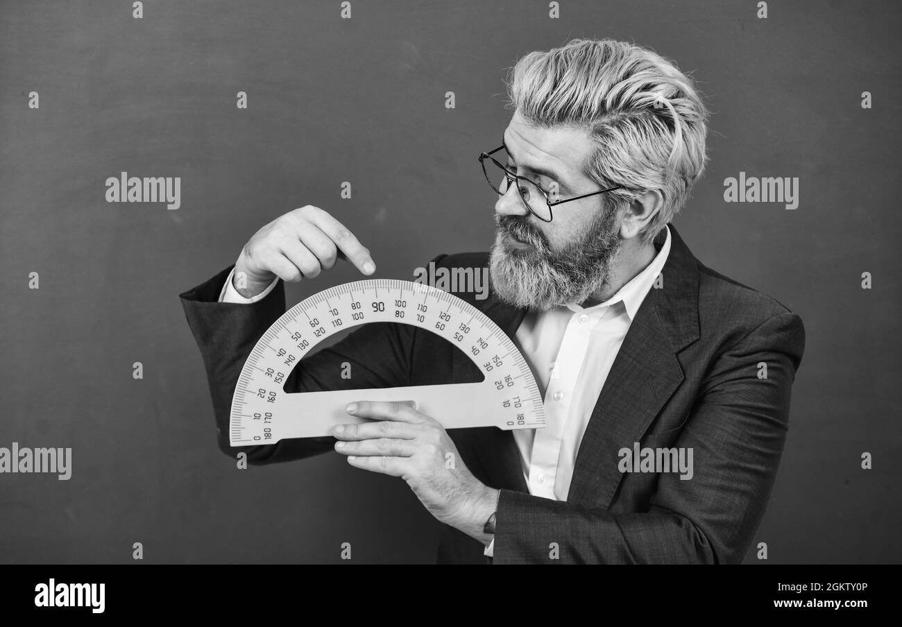 Teaching about angles. Mathematics and people concept. Mathematics ...