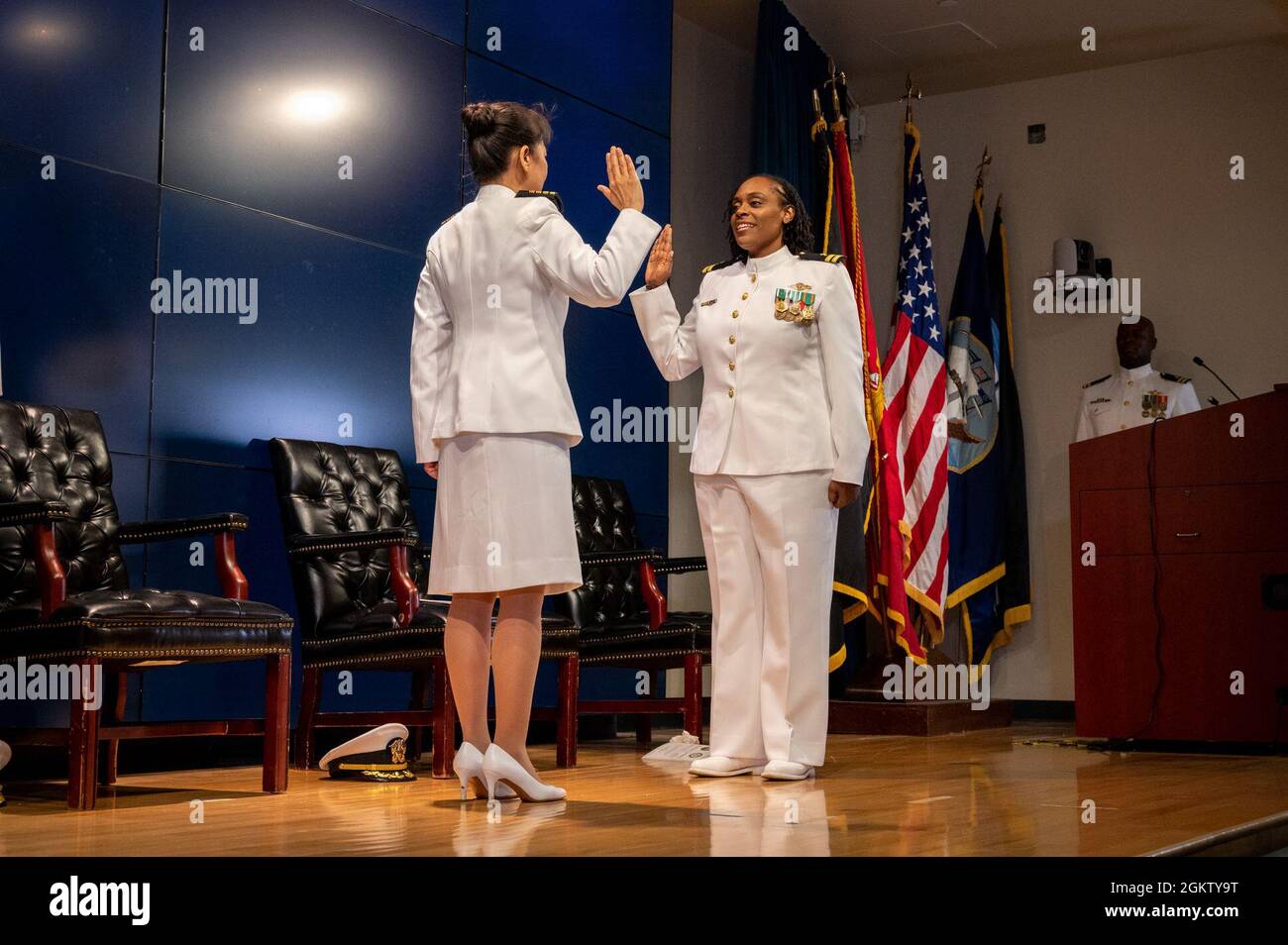 WASHINGTON, DC (July 1, 2021) – Capt. Judy Malana (left), Naval ...