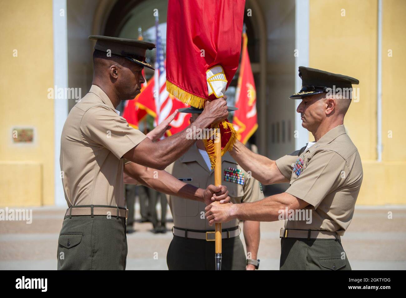 U.S. Marine Corps Col. Matthew J. Palma, the outgoing commanding ...