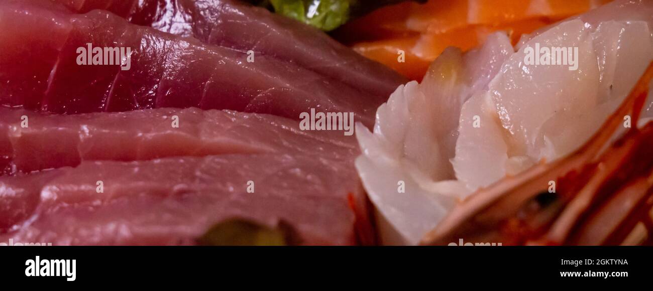 Various slices fresh seafood hi-res stock photography and images - Alamy