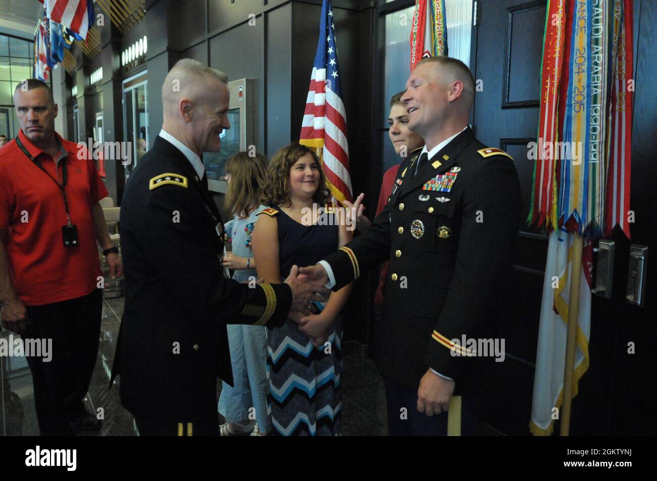 First Army Commanding General, Lt. Gen. Thomas James, congratulates Lt ...