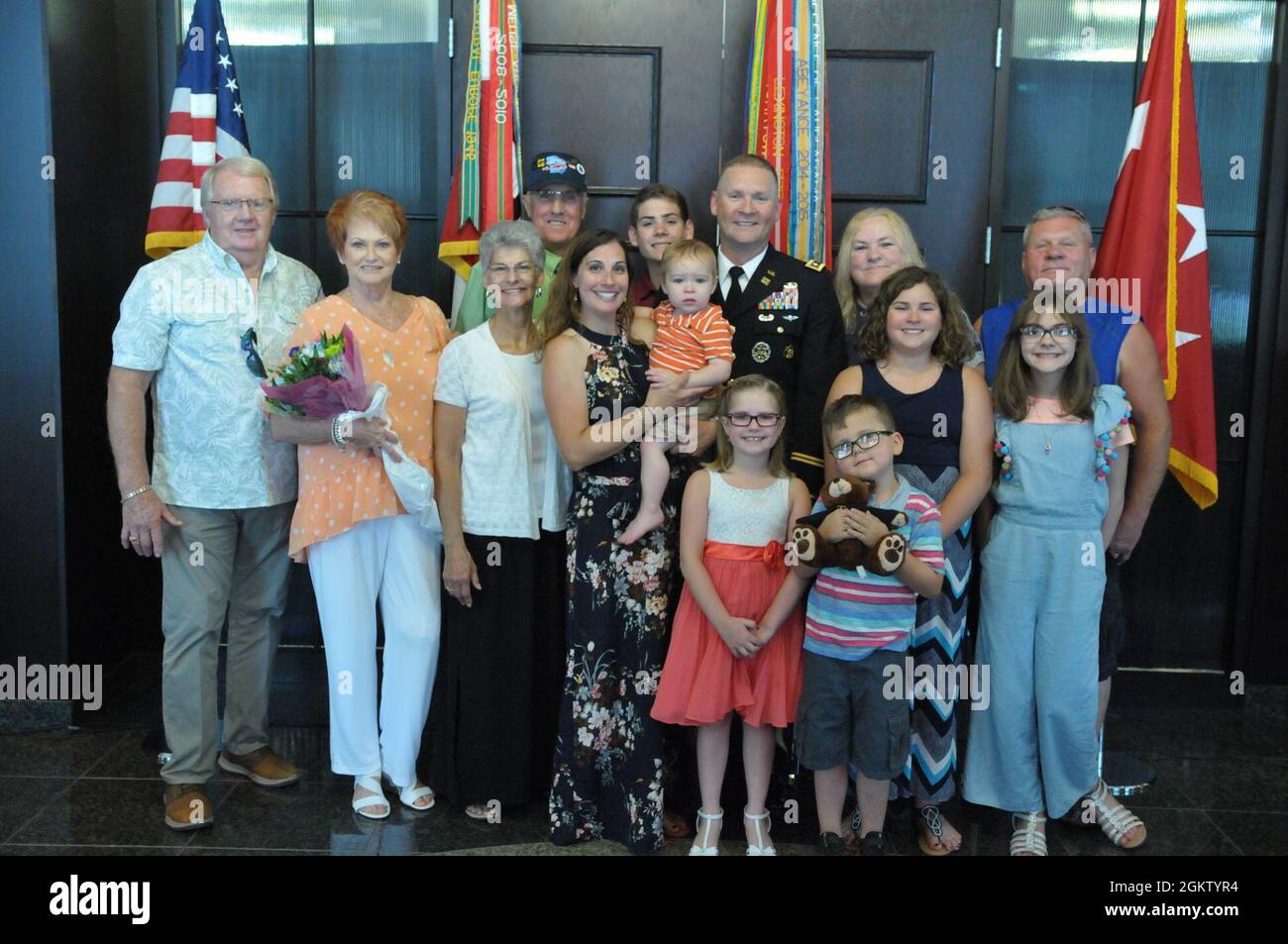 Lt. Col. Davis and his family celebrate his promotion at Rock Island ...