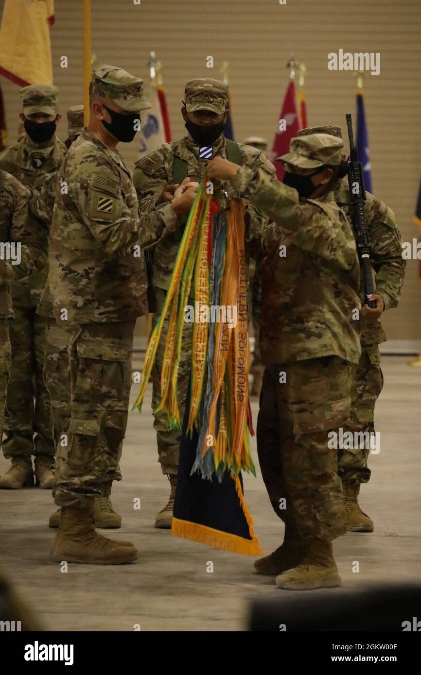 Col. David Key and Command Sgt. Maj. Denice Malave, command team for ...
