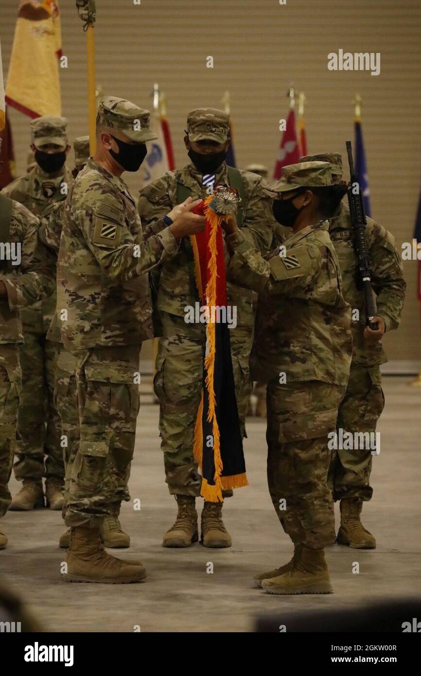 Col. David Key and Command Sgt. Maj. Denice Malave, command team for ...