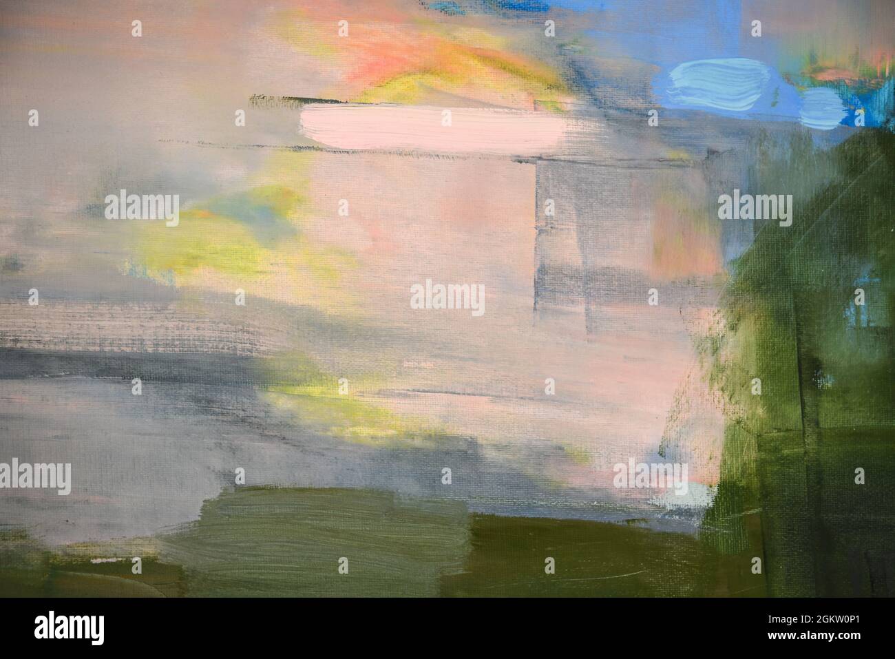 LUZNAVA, LATVIA - May 08, 2021: A closeup of the acrylic and oil paint ...