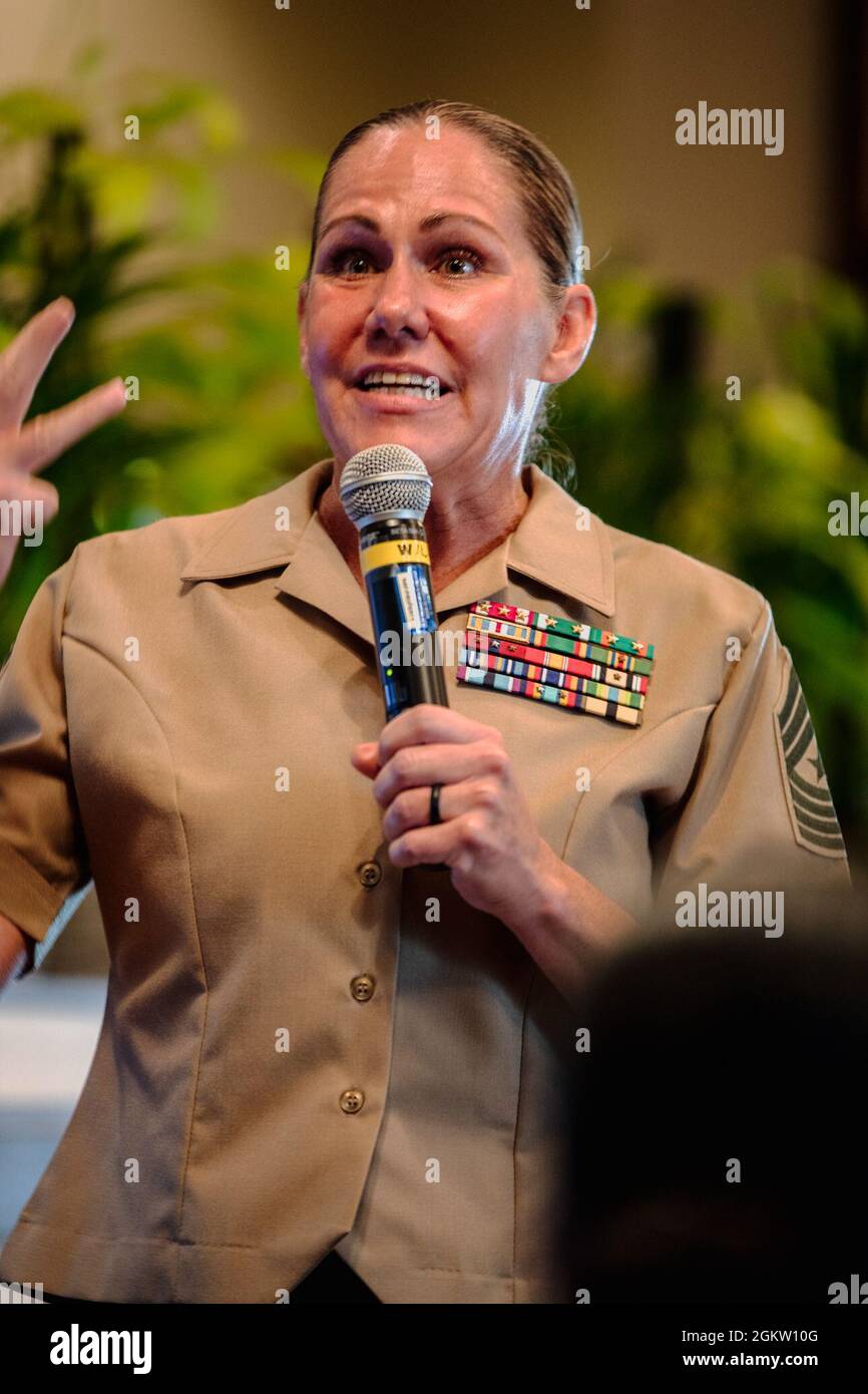 U.S. Marine Corps Sgt. Maj. Joy Kitashima, sergeant major of Marine ...