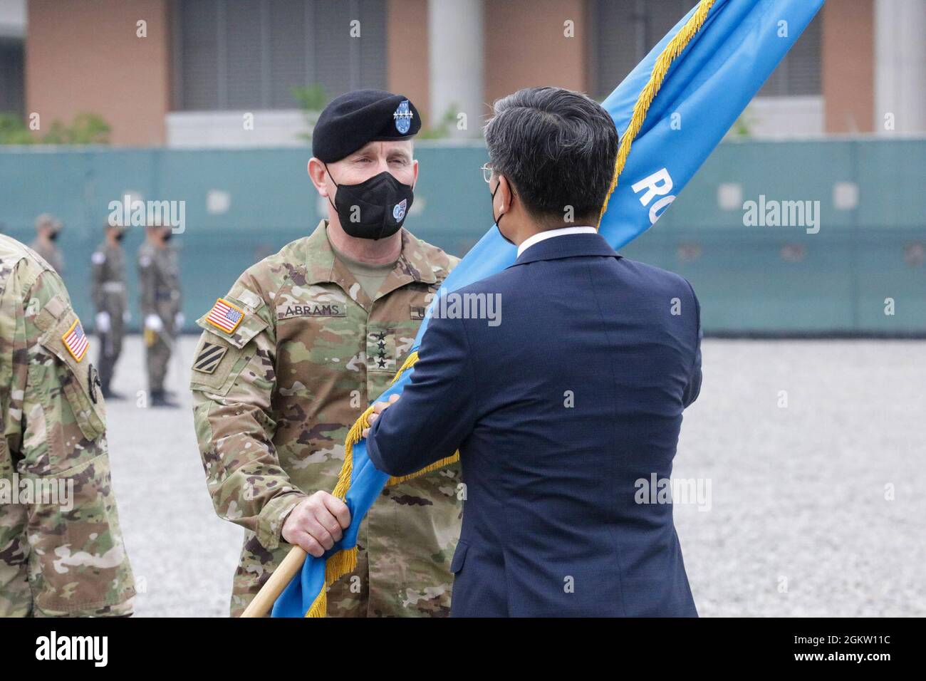 General Robert B. "Abe" Abrams passes the colors to Republic of Korea ...